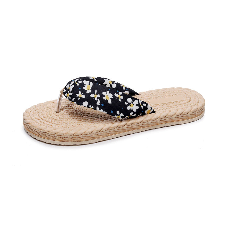 Imitation Straw Flip-flops – LAGEshop