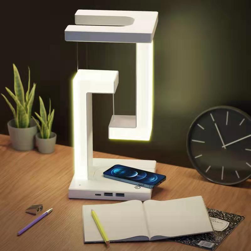 Creative Suspension Table Lamp with Built-in Smartphone Wireless charg ...