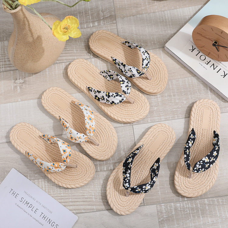 Imitation Straw Flip-flops – LAGEshop